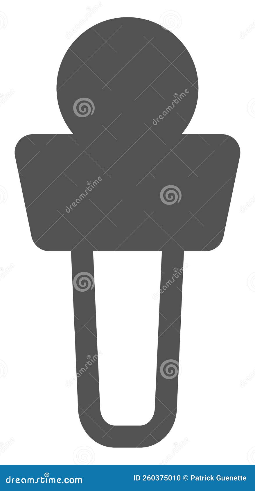 Press microphone, icon stock vector. Illustration of background - 260375010