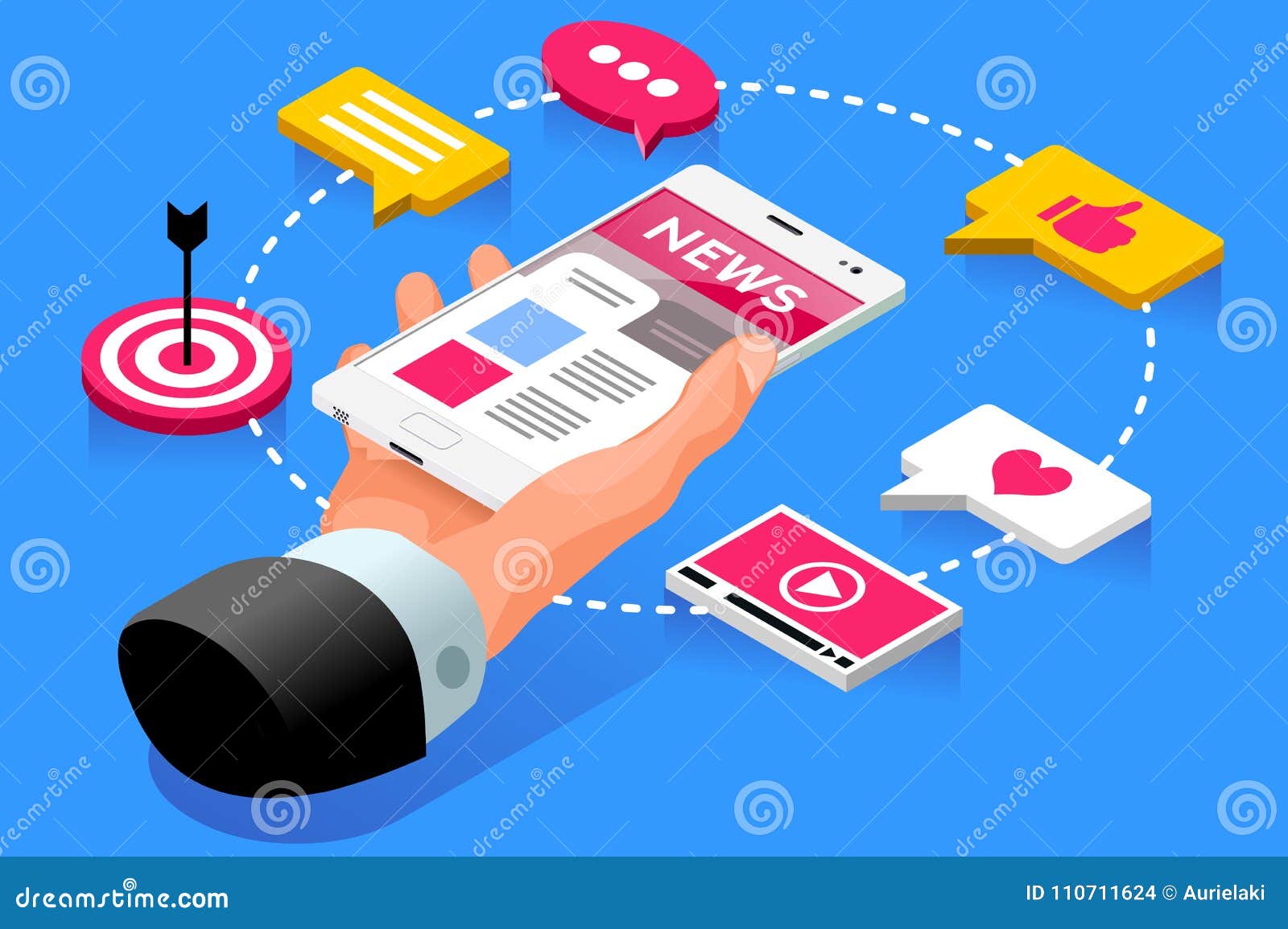 Press News Article Pubblication Concept Stock Vector - Illustration of ...