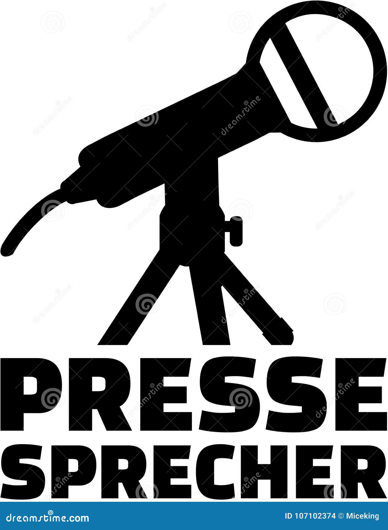 Press Officer with Microphone Stock Vector - Illustration of ...