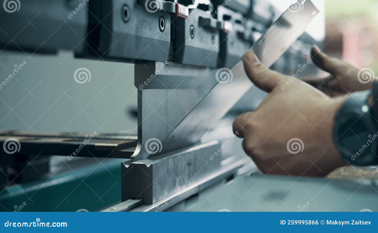 Press Operator Bending Sheet Metal. Stock Footage - Video of workshop ...