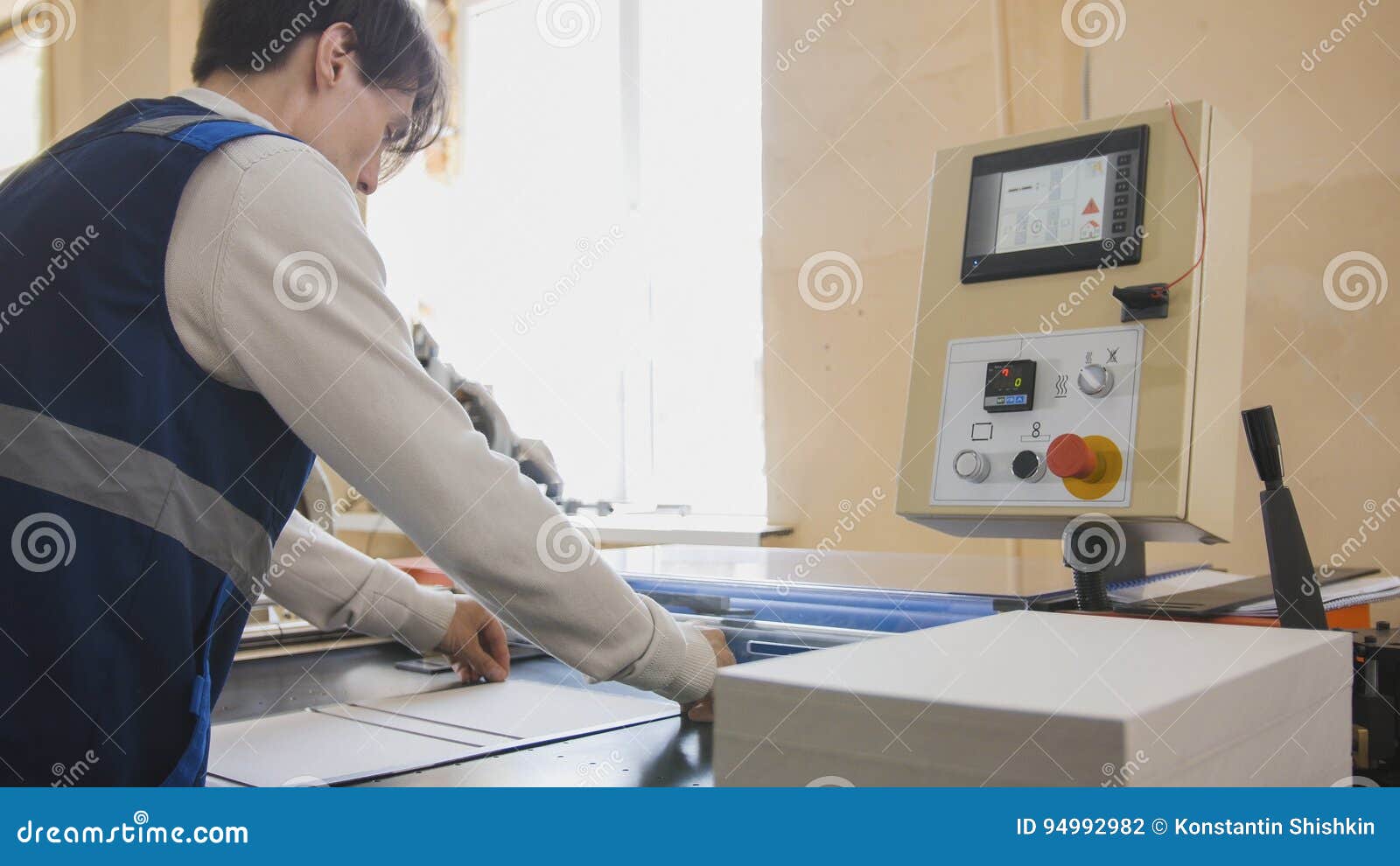 Press Operator Produces Printing Stock Photo - Image of pantoneswatch ...