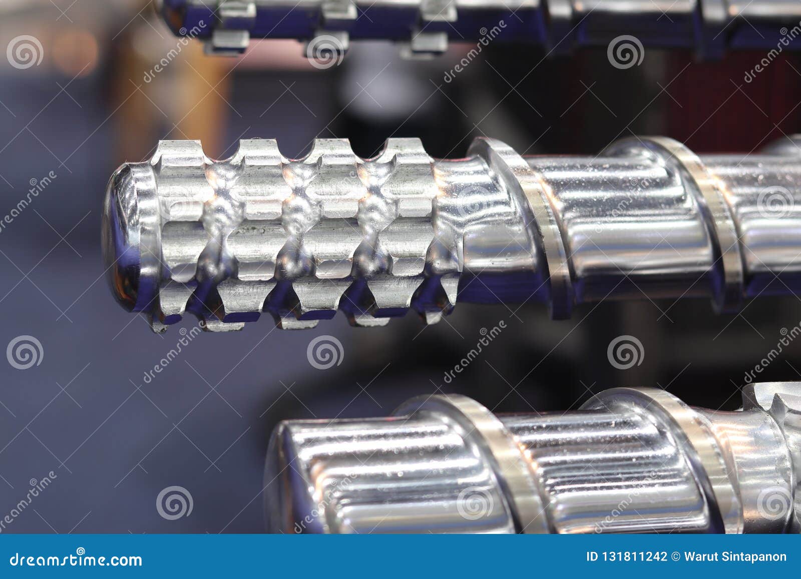 Press Parts for Plastic Injection Machine ; Selective Focus Stock Photo ...