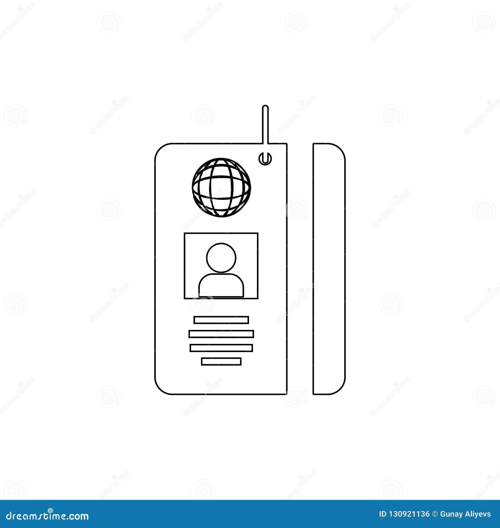 Press Pass Id Card Multi Color Icon. Simple Glyph, Flat Vector Of Media ...