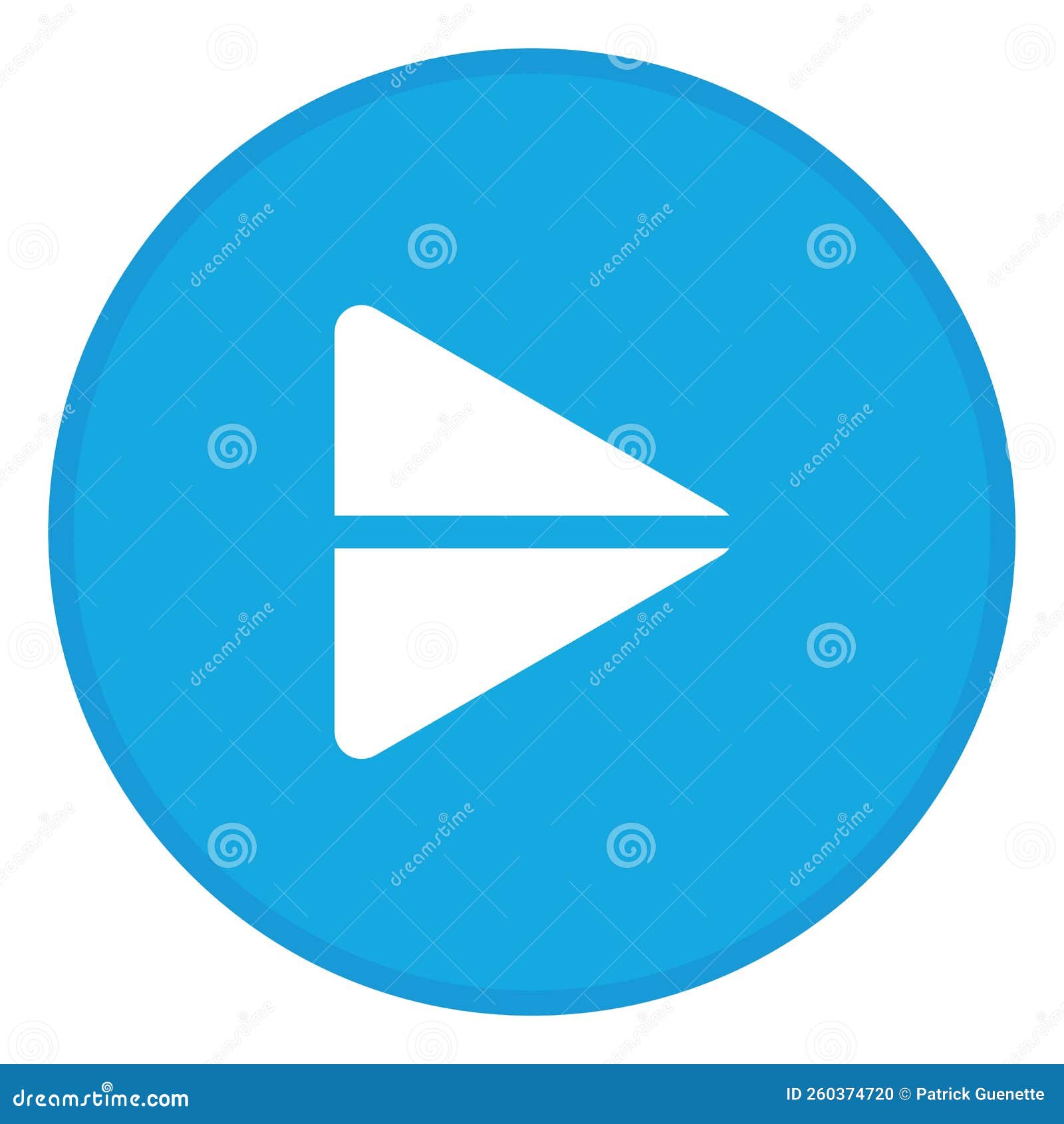 Press play, icon stock vector. Illustration of sign - 260374720