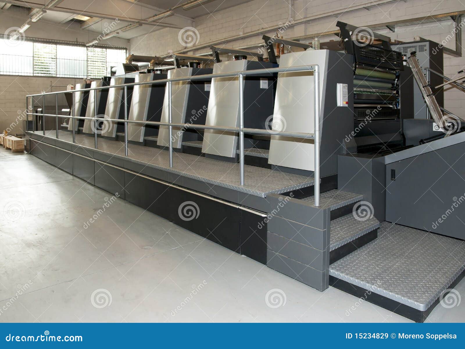 Press Printing - Offset Machine Stock Image - Image of cian, cyan: 15234829