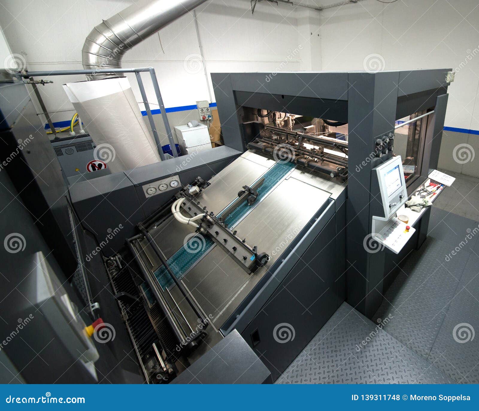 Press Printing - Offset Machine. Printing Technique Where the Inked ...