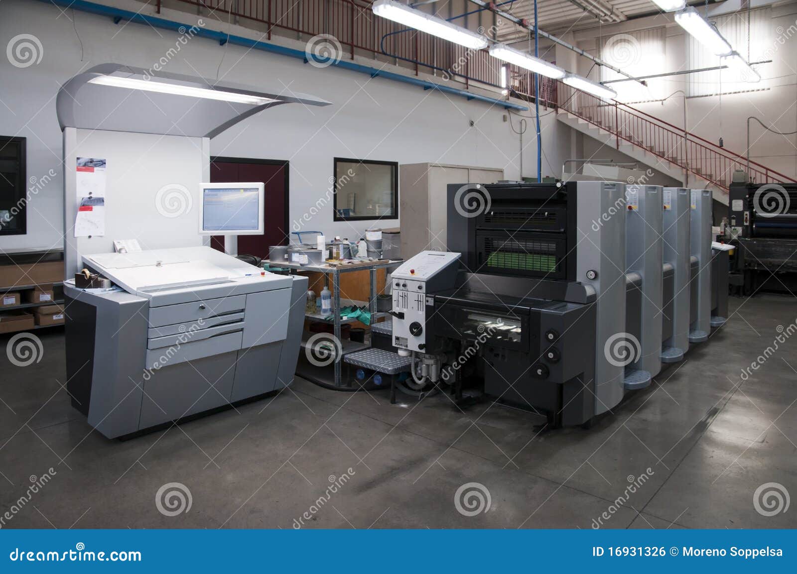 Press Printing (printshop) - Offset Stock Photo - Image of commercial ...