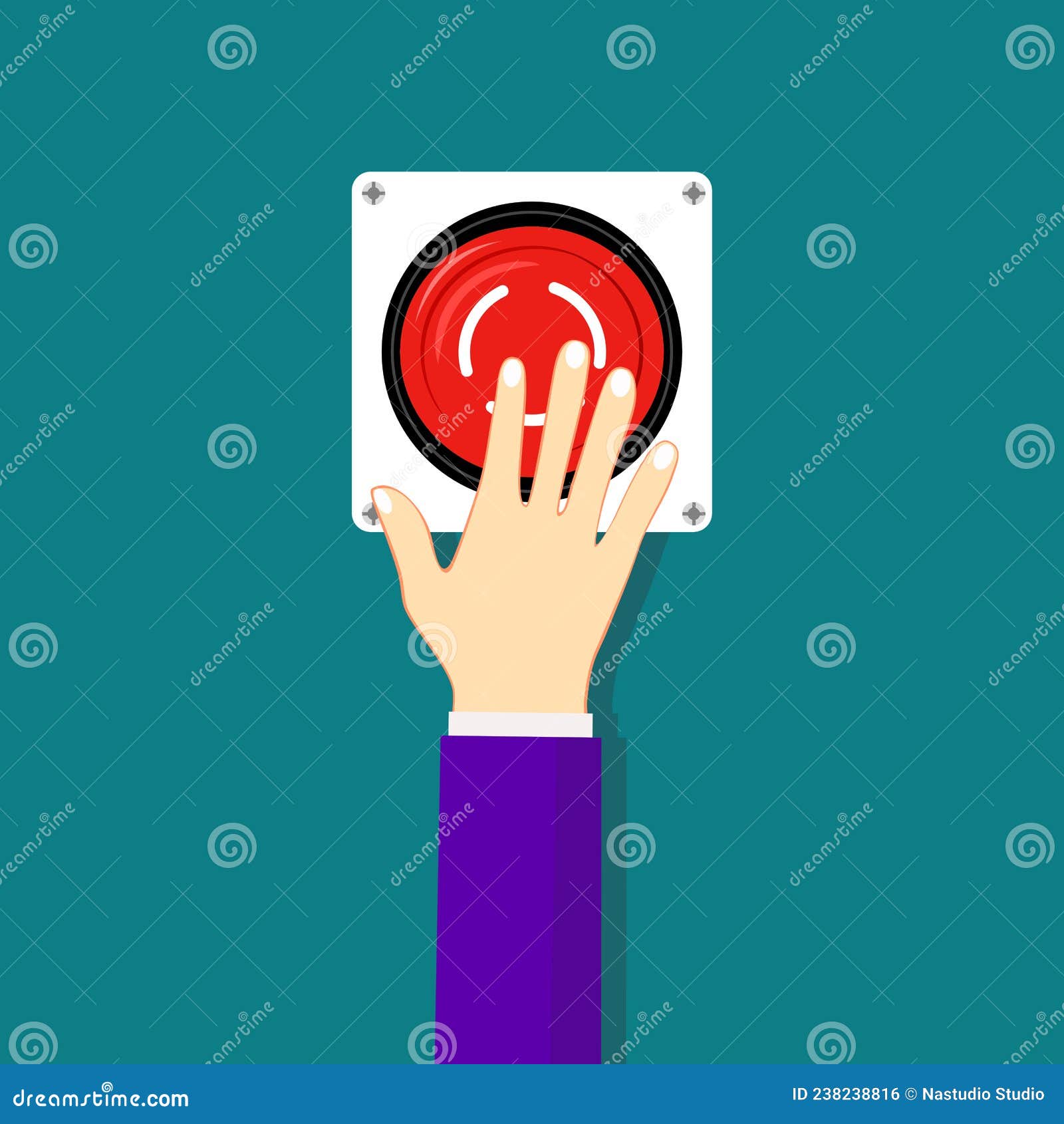 Press the Red Emergency Button. Emergency Stop Button Stock Vector ...