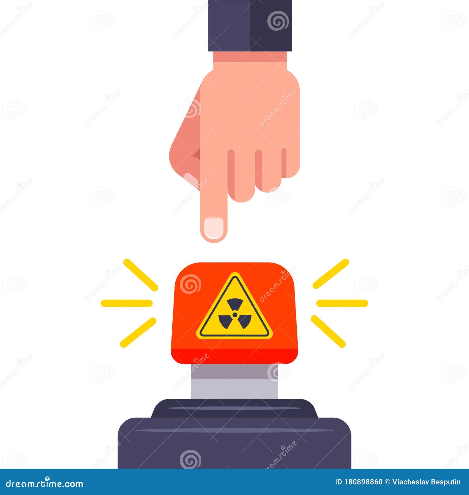 Press the Red Nuclear Button. Declaration of War Stock Vector ...
