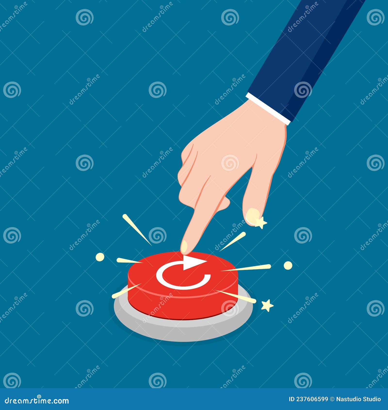 Press the Red Refresh Button. the Idea of Starting Over. Vector Stock ...