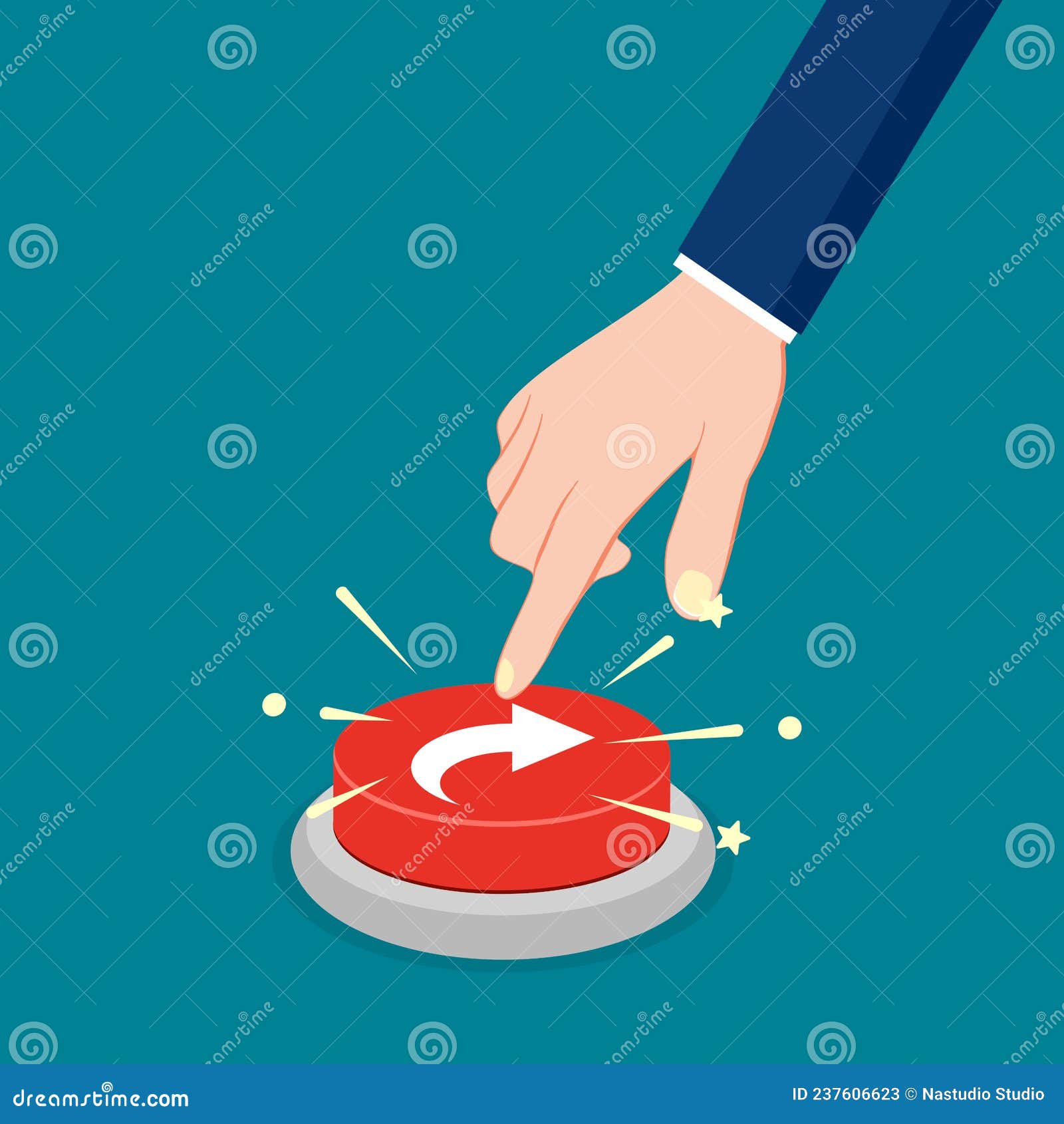 Press the Red Share Button. the Concept of Sharing Information. Vector ...