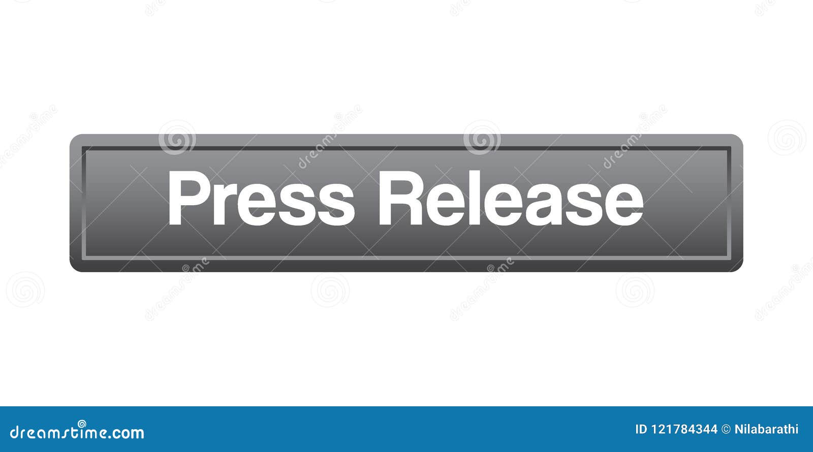 Press release button stock illustration. Illustration of banner - 121784344