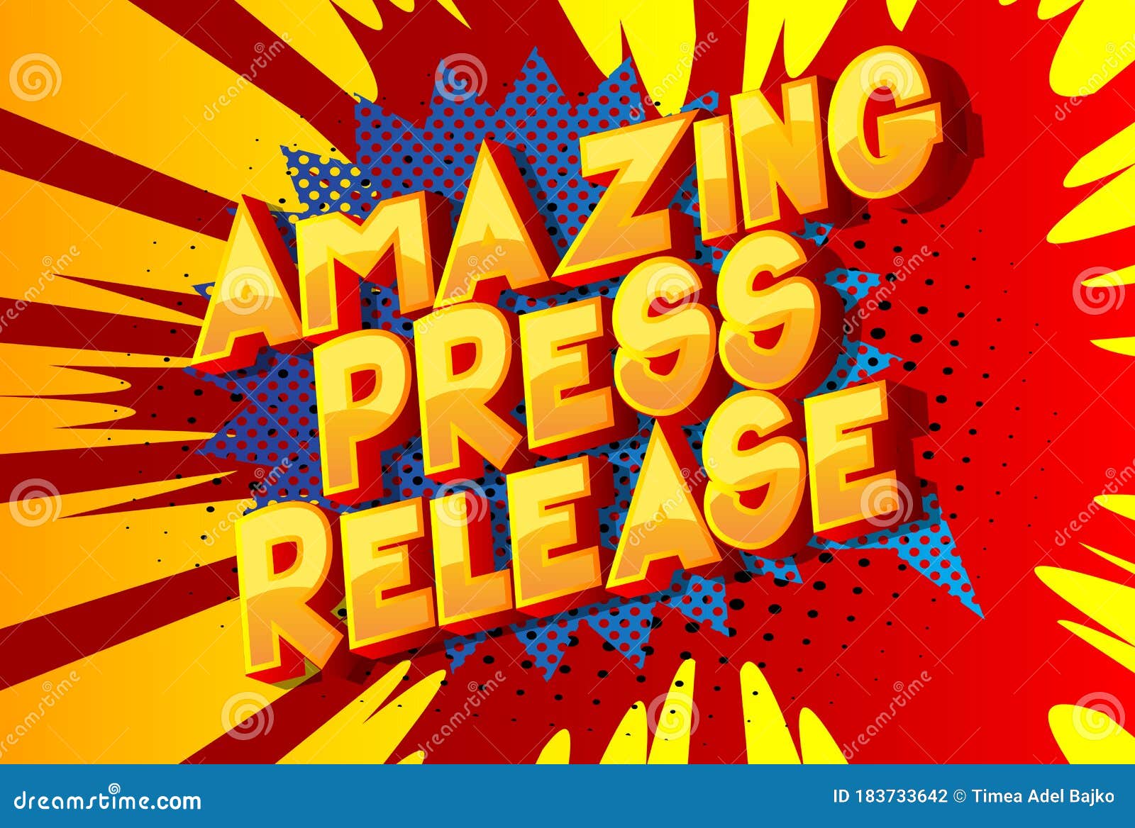 Amazing Press Release - Comic Book Style Word. Stock Vector ...