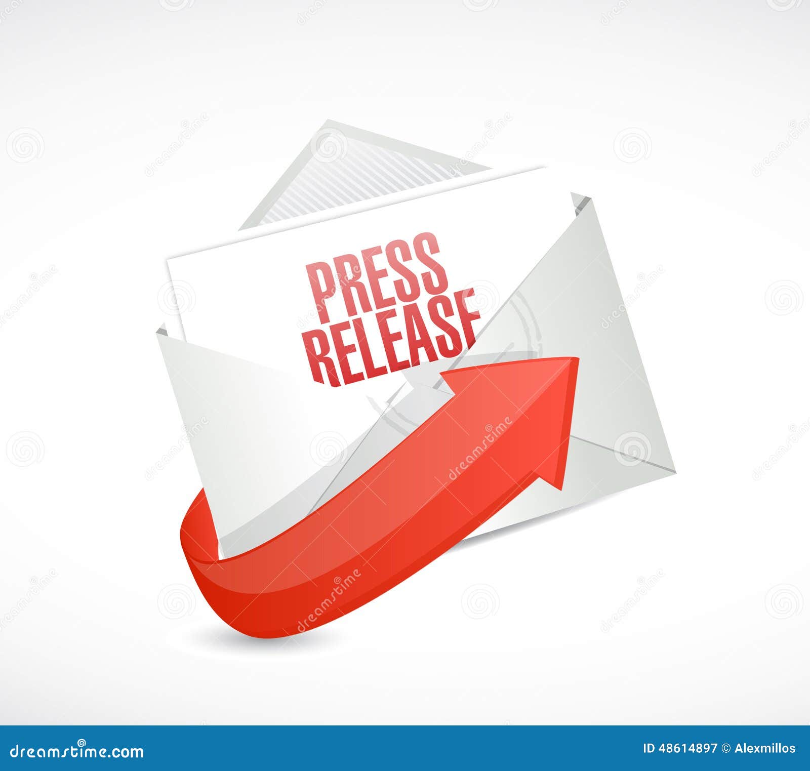 Press Release, Company Communication With Medias Stock Illustration ...