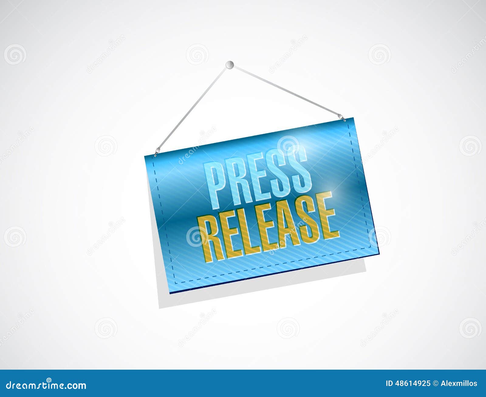 Press Release Hanging Banner Illustration Stock Illustration ...