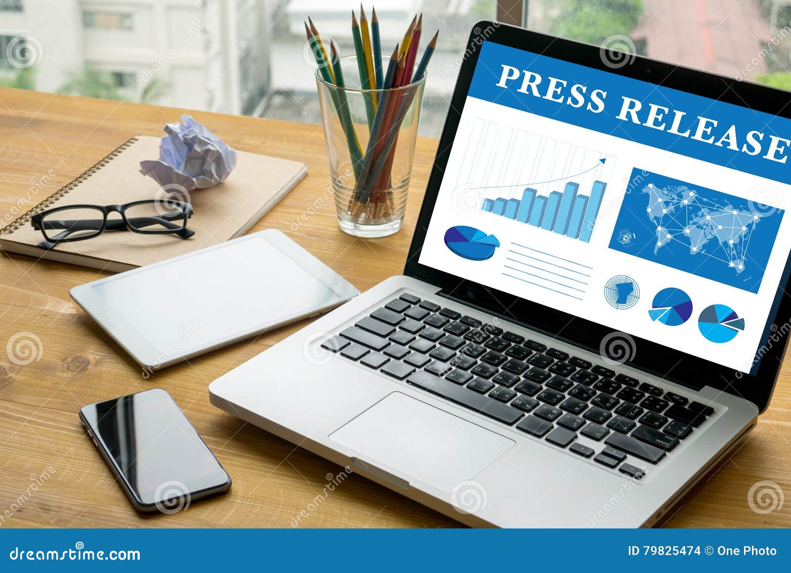 Press Release stock photo. Image of message, desk, display - 79825474