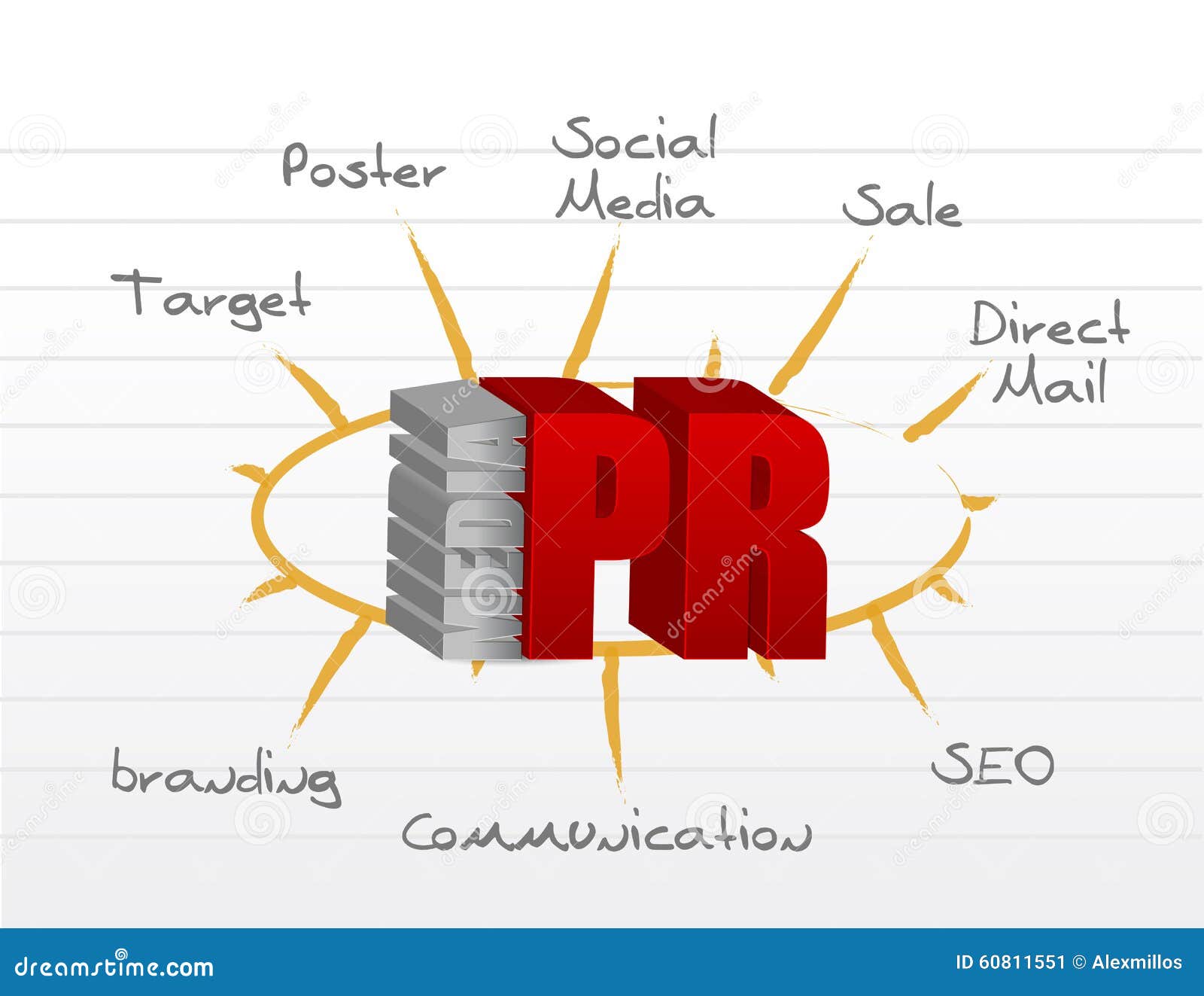 Press Release Media Diagram Illustration Stock Illustration ...
