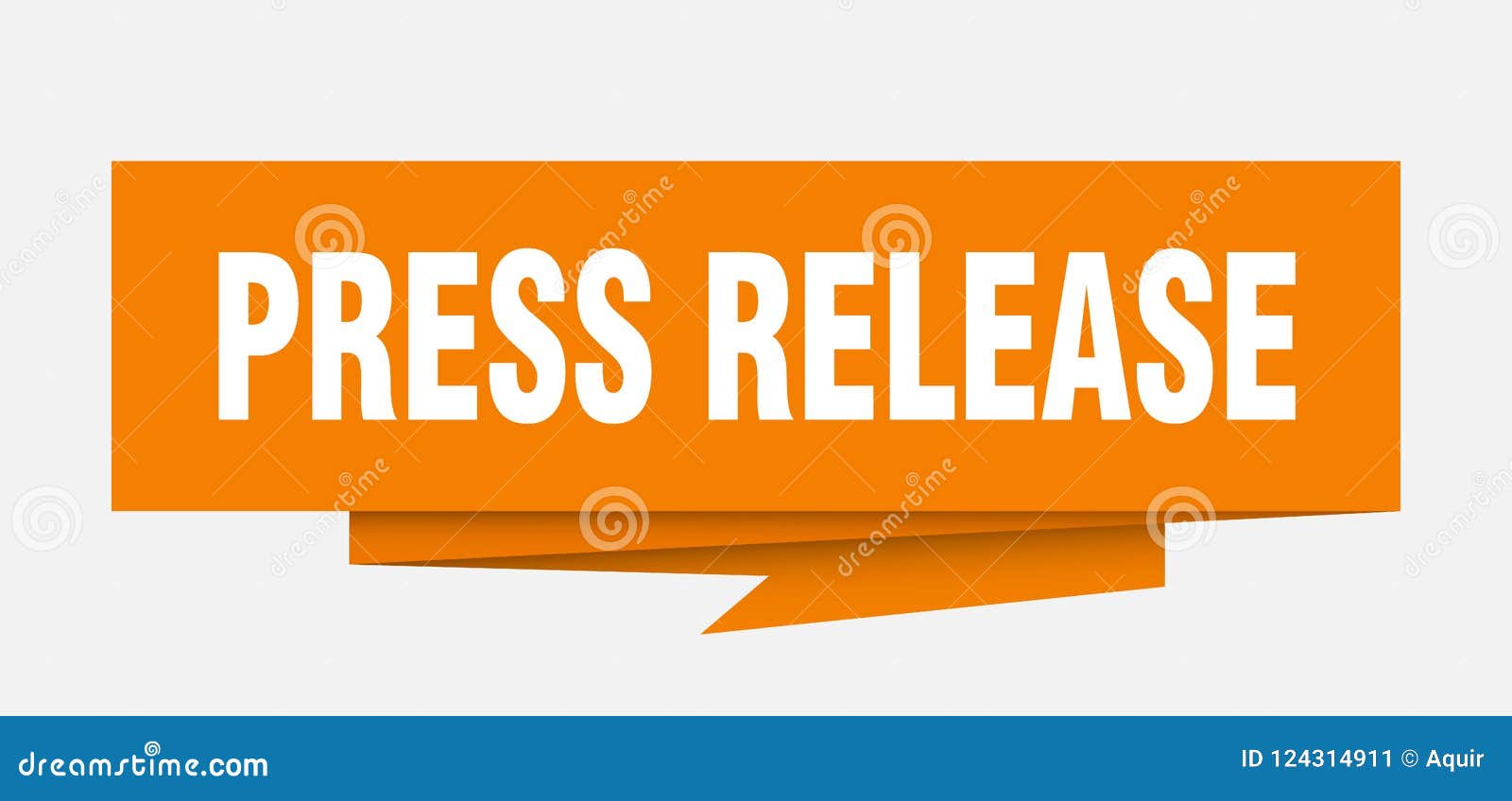 Press release stock vector. Illustration of blue, bubble - 124314911