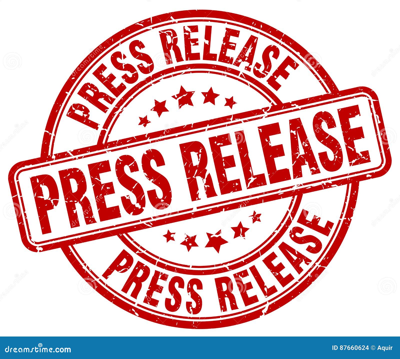 Press Release Red Grunge Round Vintage Stamp Stock Vector ...