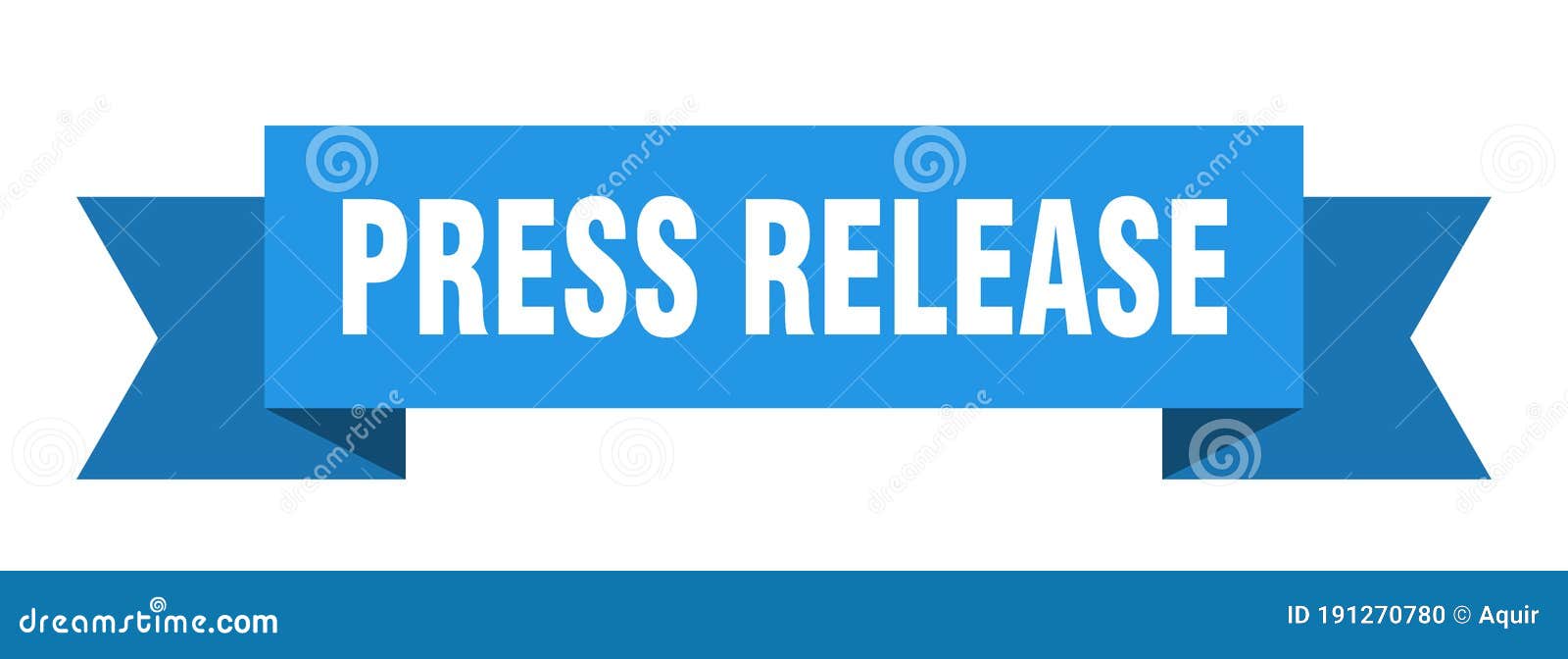 Press release ribbon. stock vector. Illustration of design - 191270780