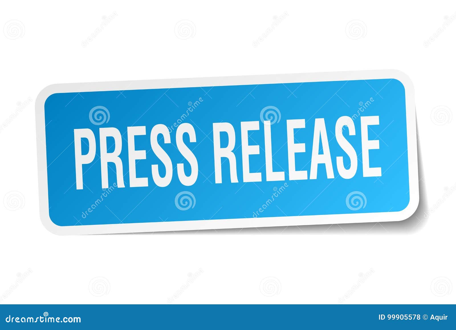 Press release sticker stock vector. Illustration of sign - 99905578