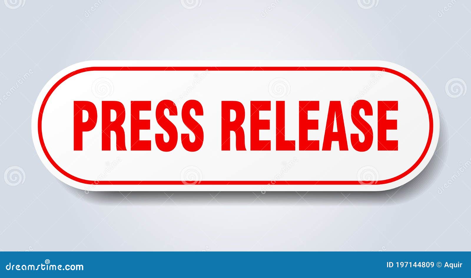 Press release sticker. stock vector. Illustration of banner - 197144809