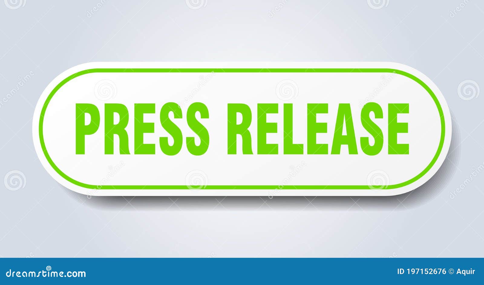 Press release sticker. stock vector. Illustration of press - 197152676
