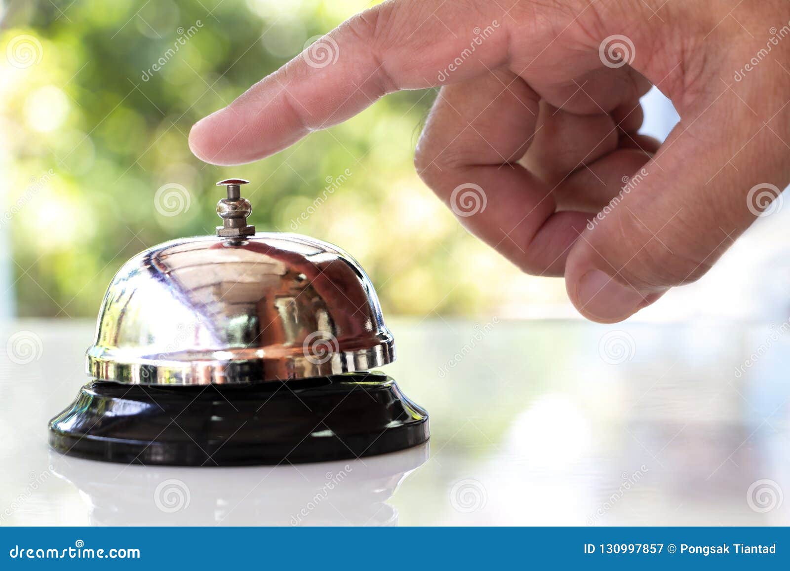 Press the Ring Bell To Call for Service. Stock Image - Image of ...