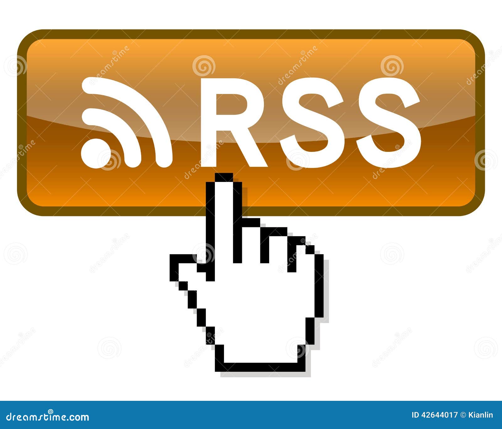 Press Rss feed button stock vector. Illustration of internet - 42644017