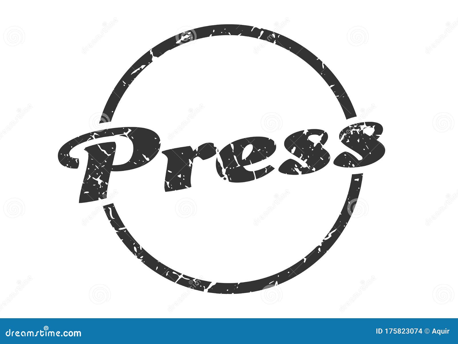 Press Sign. Press Round Vintage Stamp Stock Vector - Illustration of ...
