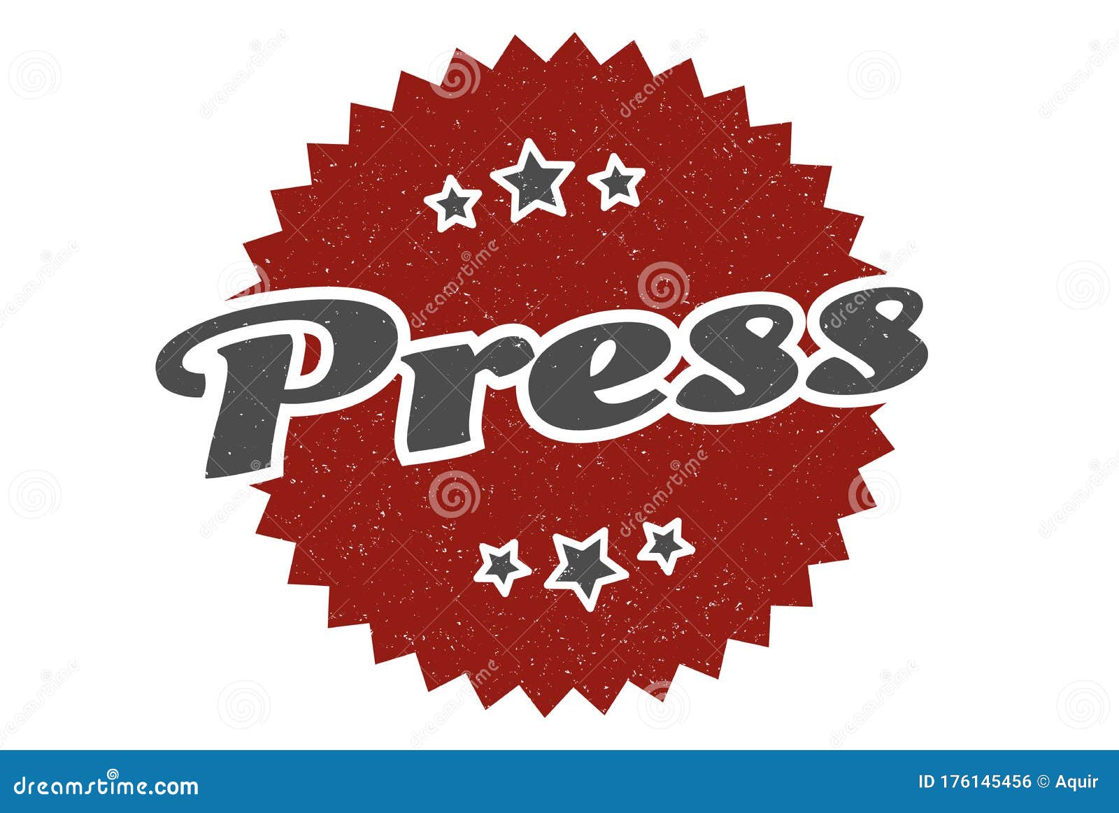 Press Sign. Press Vintage Retro Label Stock Vector - Illustration of ...