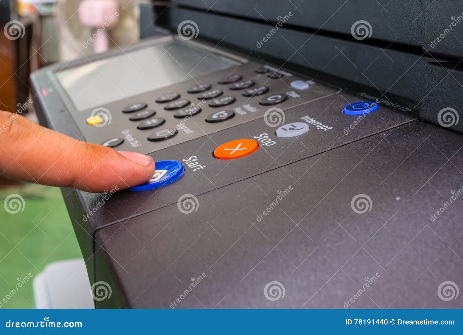Press the start button stock photo. Image of machine - 78191440