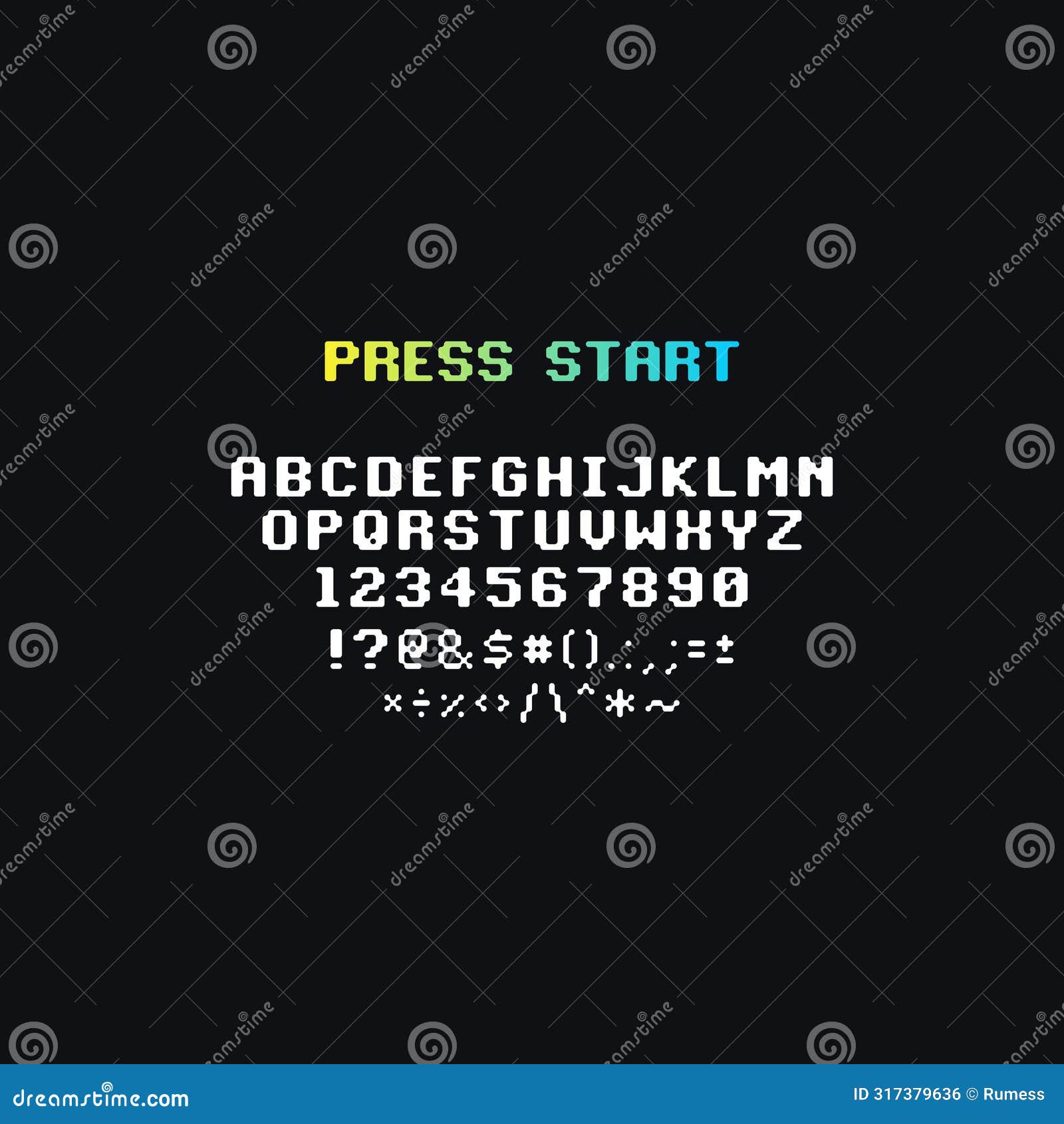 Pixel Game Font. Pixel Latin Alphabet Letters and Numbers Stock Vector ...