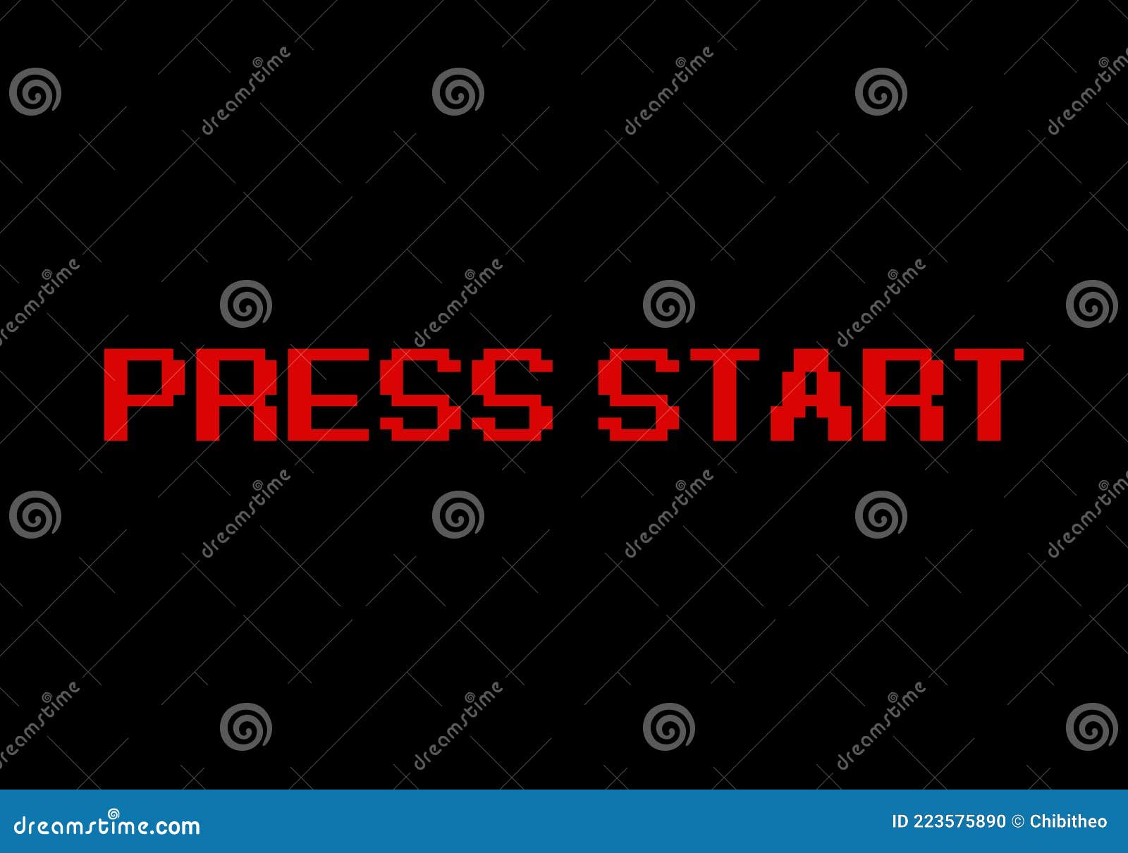 Press Start Pixels for 8 Bit Games Stock Illustration - Illustration of ...