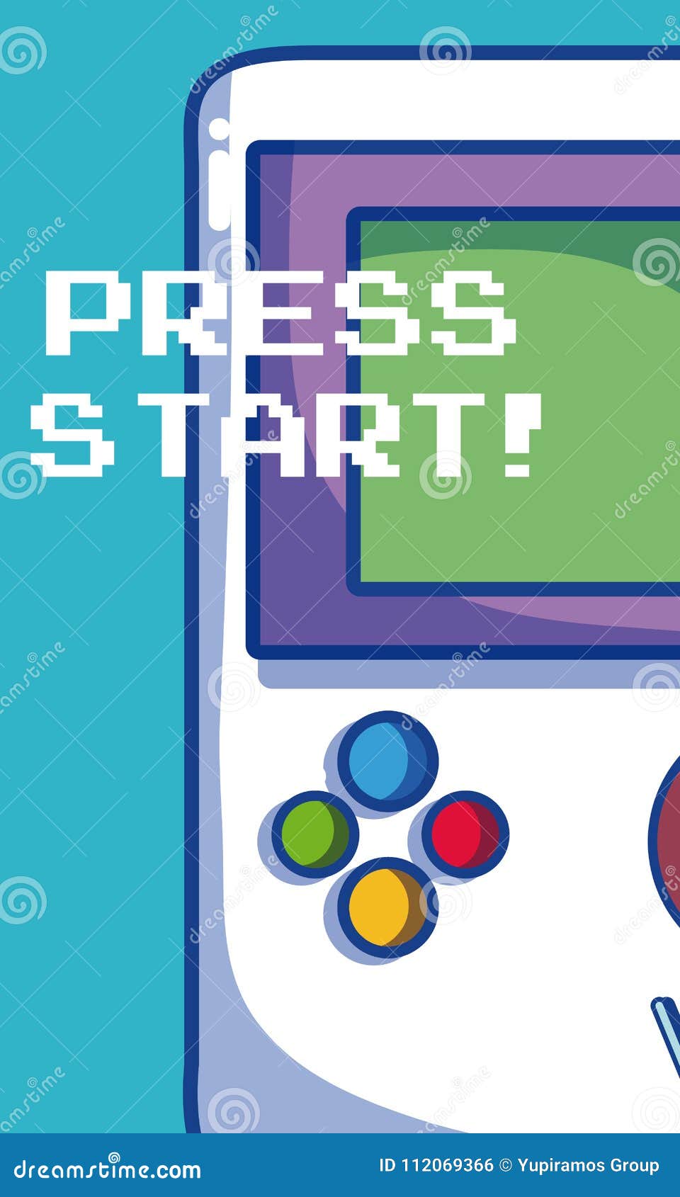 Press Start Retro Videogame Stock Vector - Illustration of icon, press ...