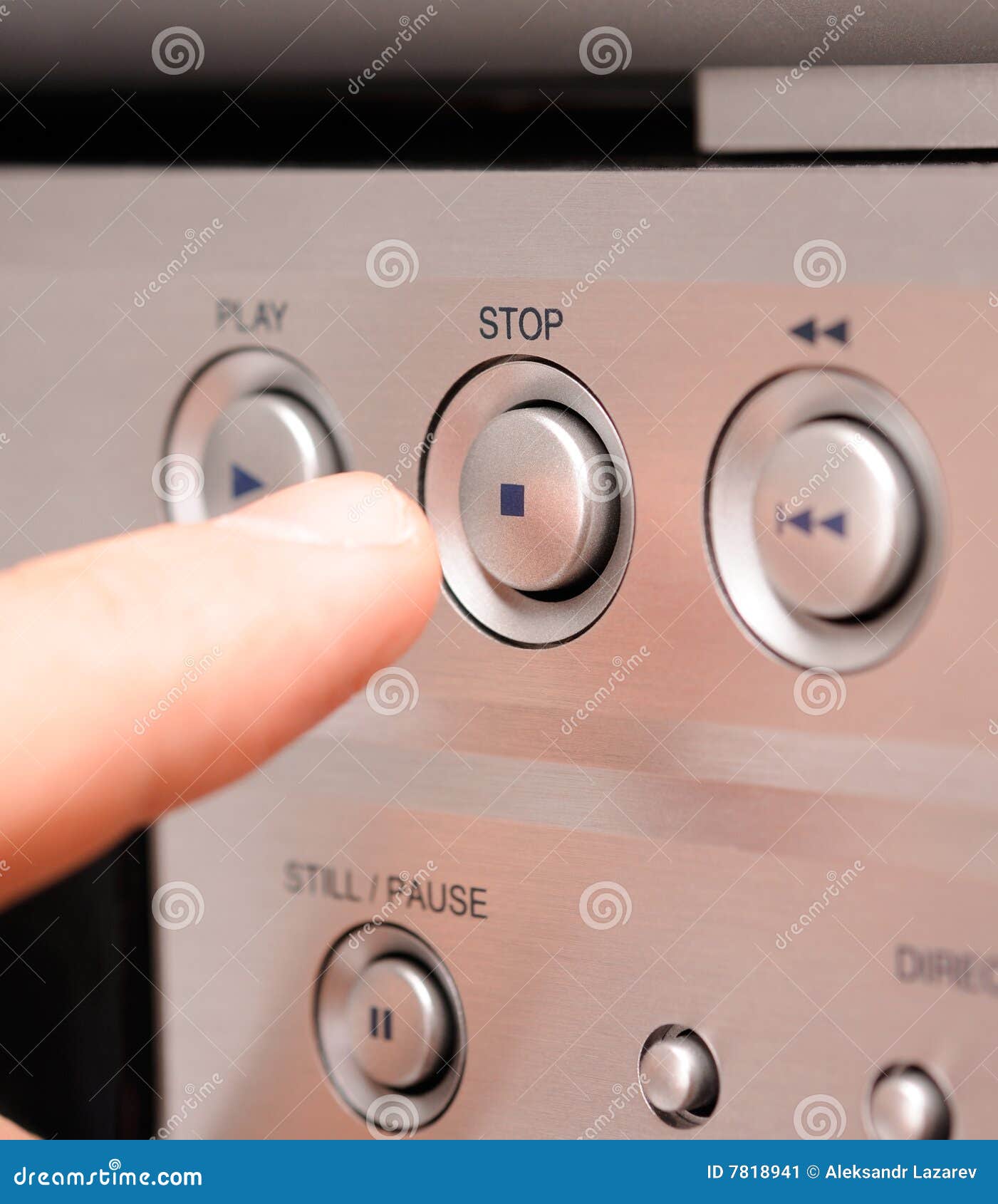 Press stop stock image. Image of pushing, keypad, finger - 7818941