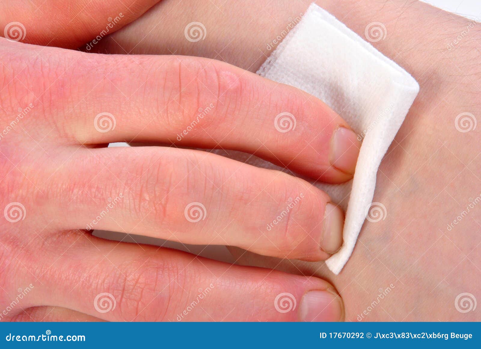 Press Swab on To the Injection Site Stock Photo - Image of extermal ...