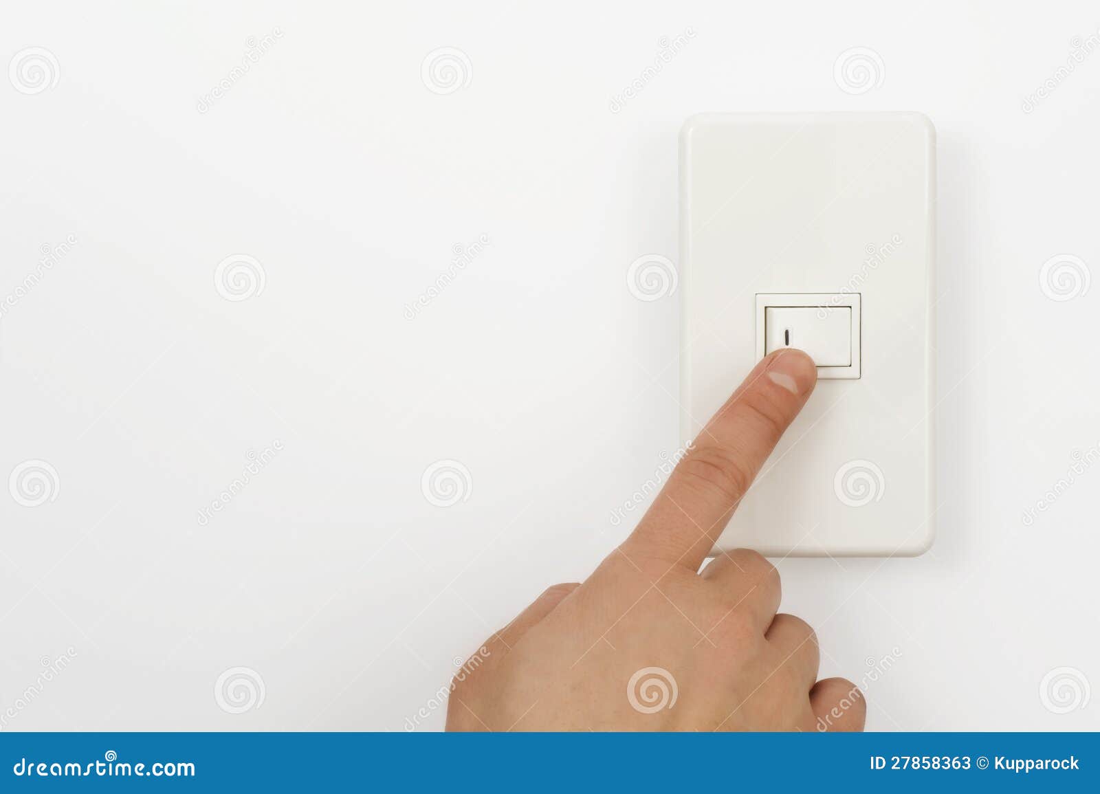 Press the switch stock image. Image of finger, white - 27858363