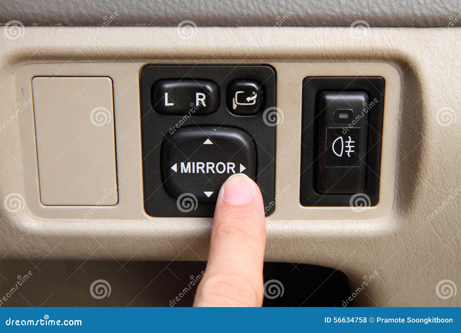 Press the Switch of Side Mirror Stock Photo - Image of auto, equipment ...