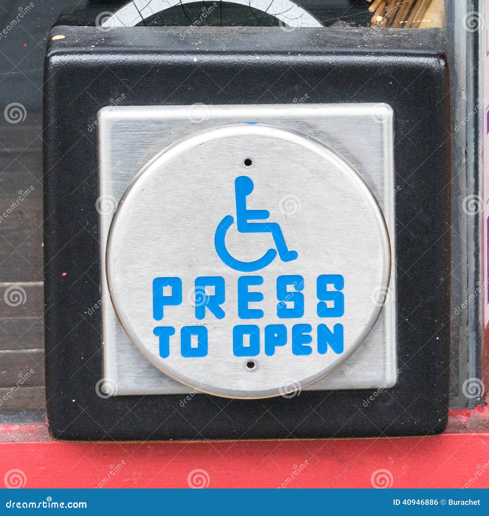 Press to open sign button stock photo. Image of button - 40946886