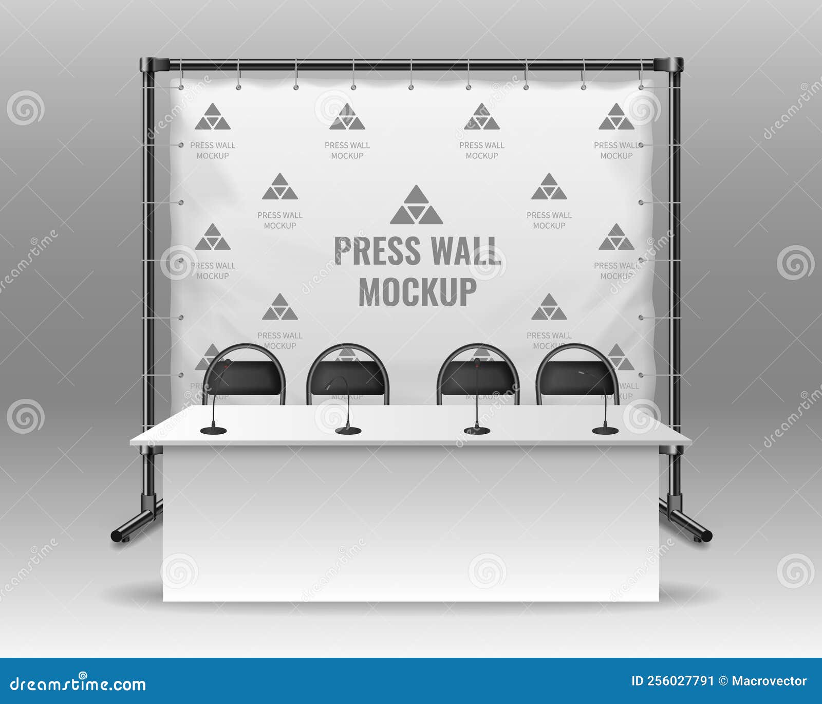 Press Wall Mockup stock vector. Illustration of wall - 256027791