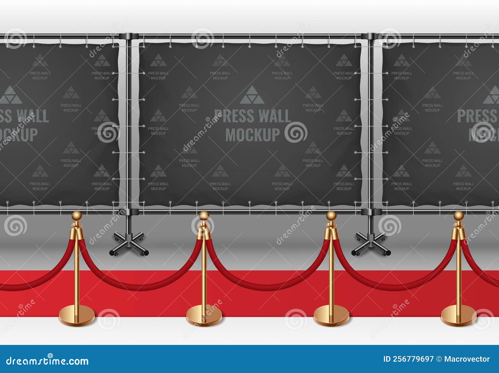 Press Wall Mockup stock illustration. Illustration of festival - 256779697