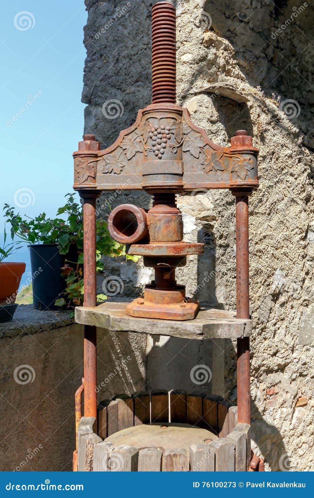 Press wine. stock image. Image of historical, production - 76100273