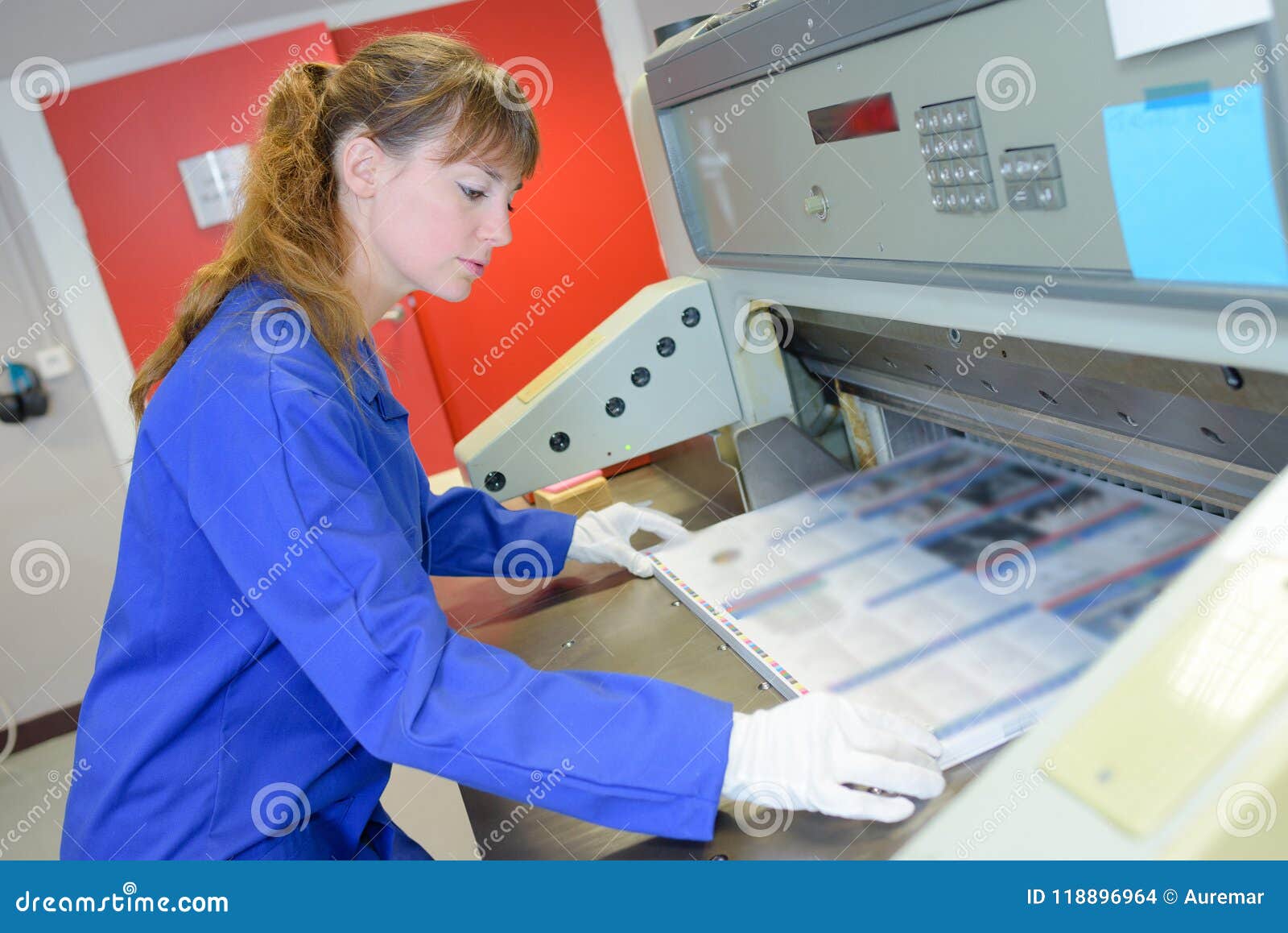 Press worker and machine stock photo. Image of arrange - 118896964