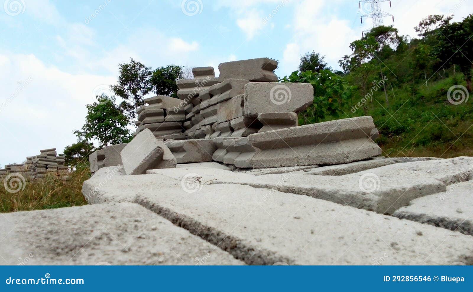 Pressed Bricks Piled Up in Hills Stock Photo - Image of pressed, nature ...