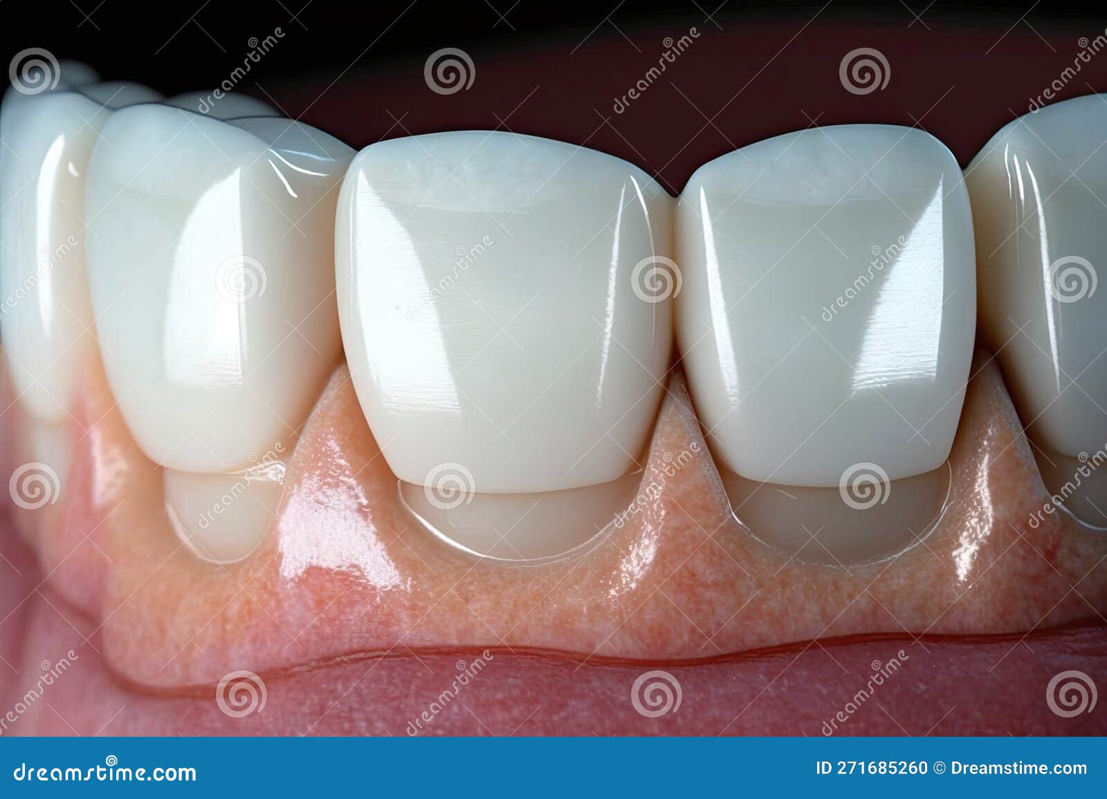 Pressed Ceramic Veneers Create a Pearly White Smile Stock Illustration ...