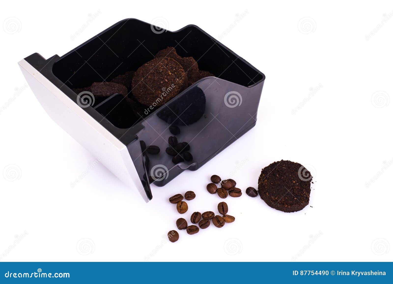 Pressed Coffee Waste Container Stock Photo - Image of throw, compressed ...