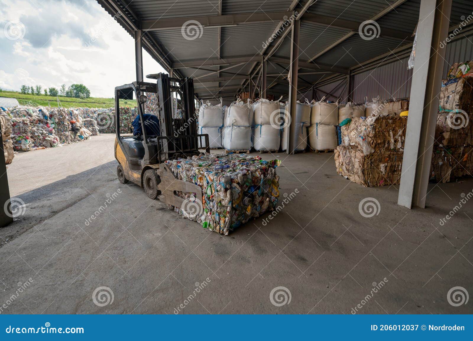 Pressed Packaging from Plastic Bottles. Stock Image - Image of business ...