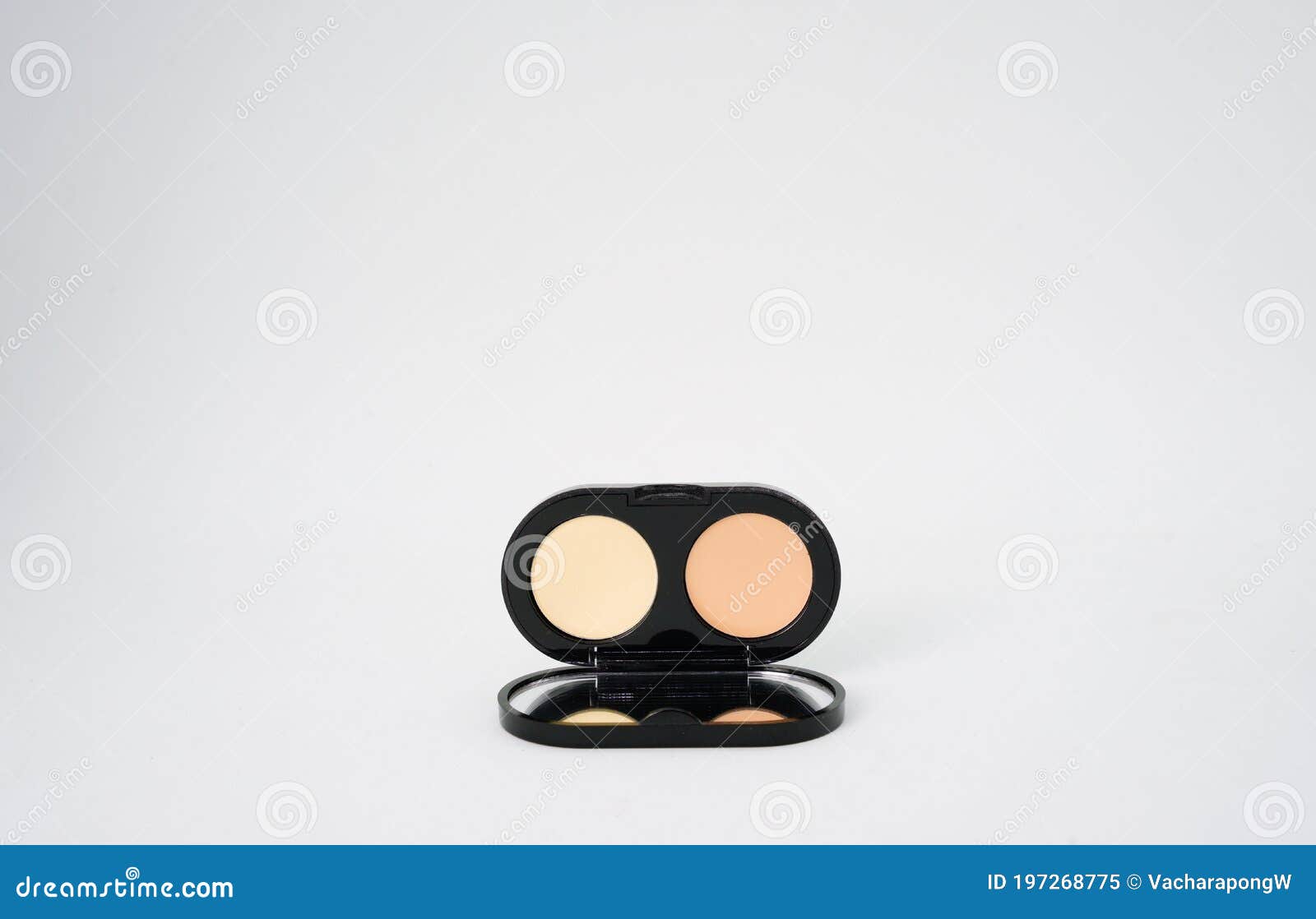 Pressed Powder Container Box on Isolated White Background Stock Image ...