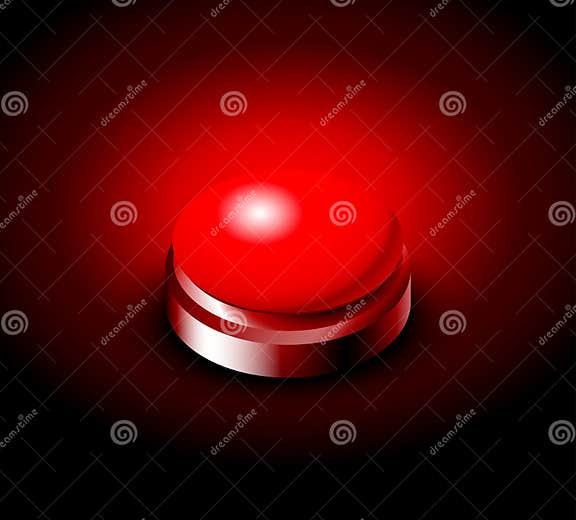 Pressed red button stock vector. Illustration of press - 30319776